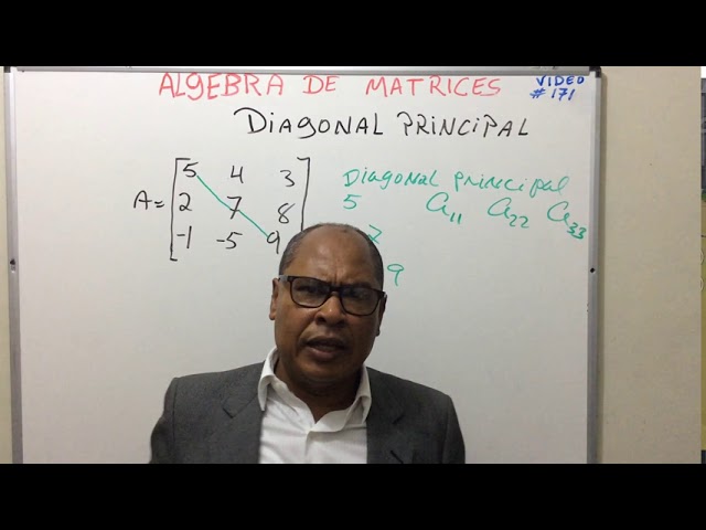 Cómo obtener la diagonal principal de una matriz