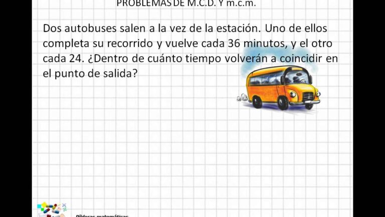 Ejercicios resueltos de mínimo común múltiplo y máximo común divisor