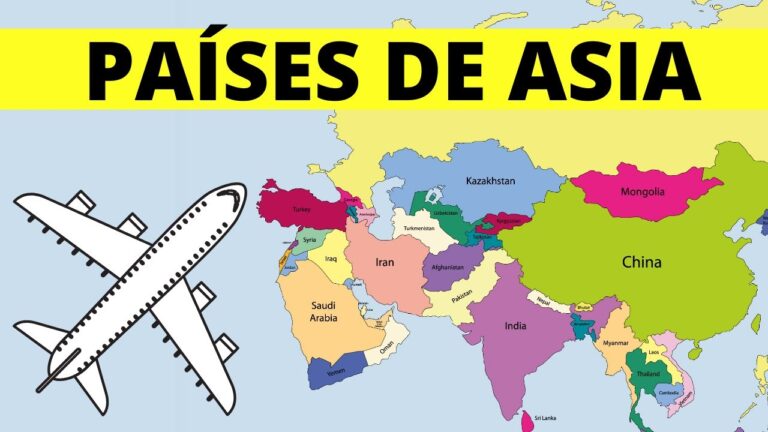 Mapa de Asia sin nombres y con color