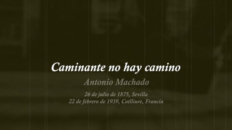 Caminante no hay camino: el poema completo de Machado – Educación y ...
