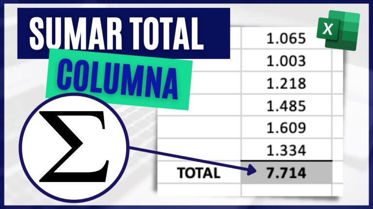 Cómo sumar una columna vertical en Excel – Educación y Publicaciones ...