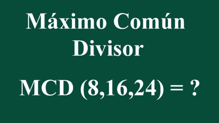 Cómo calcular el máximo común divisor de 8
