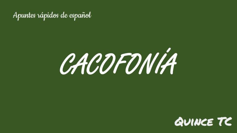 Qué es una cacofonía y ejemplos de su uso – Educación y Publicaciones ...