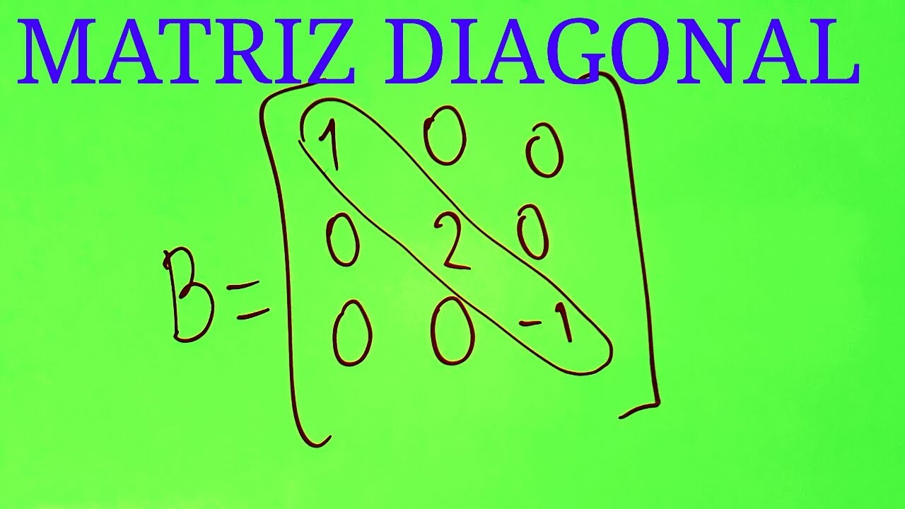 ¿Qué es una matriz diagonal?